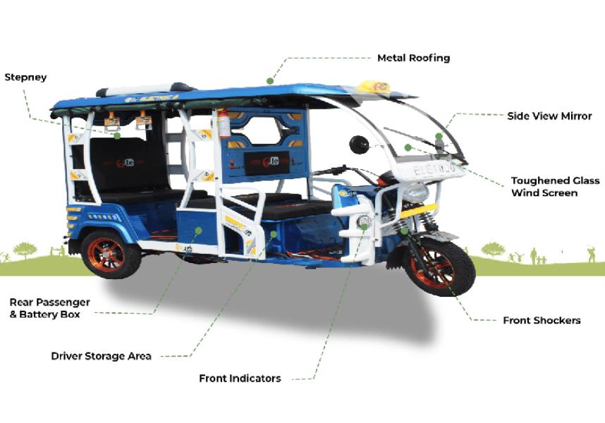 ELE 1000i E Rickshaw 3 Wheeler auto rickshaw features | TrucksBuses.com